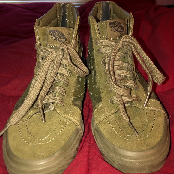 Vans | Shoes | Olive Green Vans | Poshmark